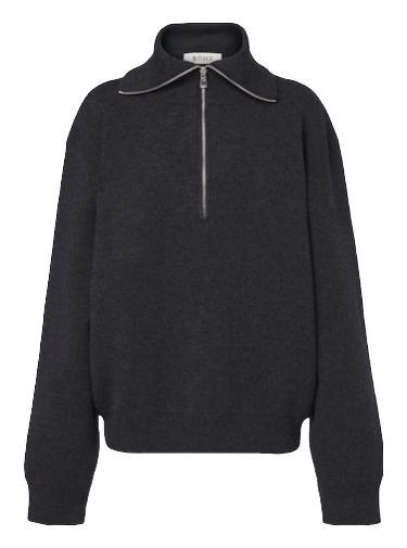 RÓHE Wool And Cashmere Half-zip Sweater - Black