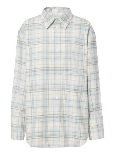 RÓHE Checked Cotton Shirt - White