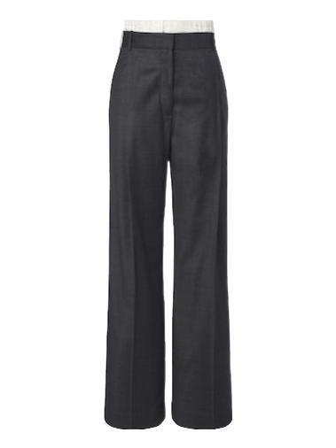 RÓHE Virgin Wool Wide-leg Pants - Black