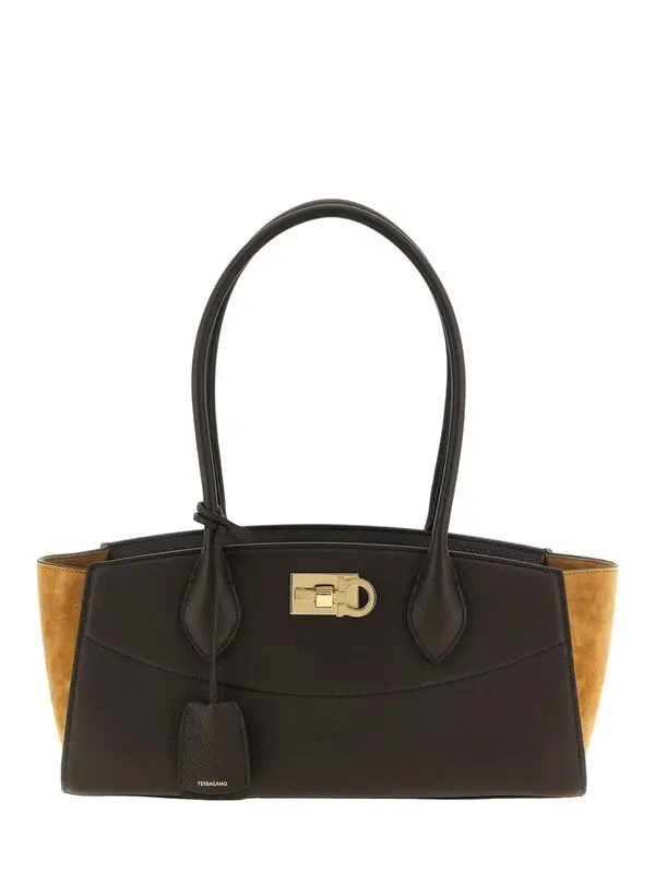 FERRAGAMO Double-handle Handbag - Brown