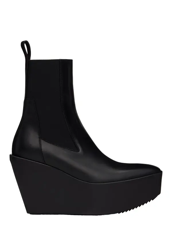 Rick Owens Thick Soled Chelsea Boots - Black