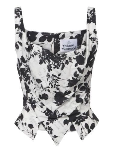 VIVIENNE WESTWOOD Sunday Floral Bustier Top - White