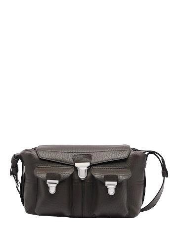 LEMAIRE Mini Leather Shoulder Bag - Black