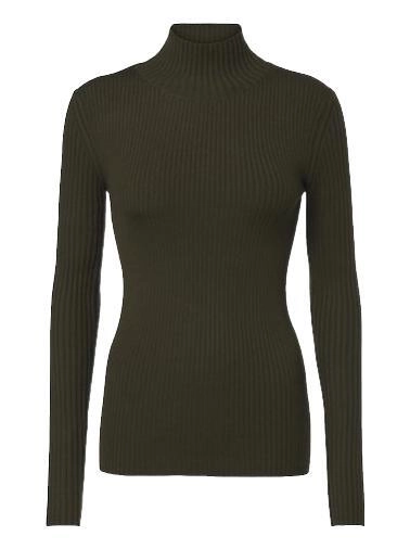 Victoria Beckham Ribbed-knit Wool-blend Turtleneck Sweater - Black