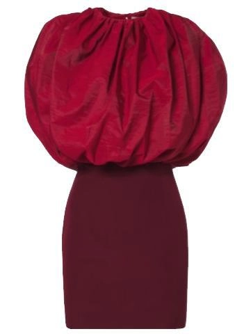Magda Butrym Draped Silk-blend Minidress - Red