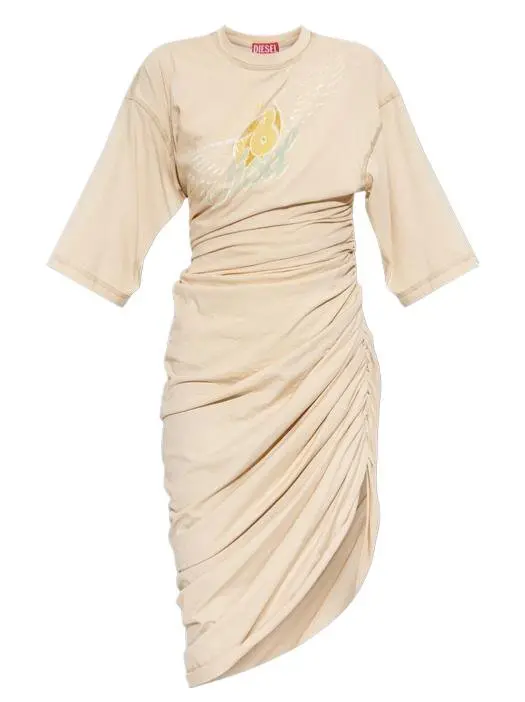 DIESEL® Pleated Dress - Nude