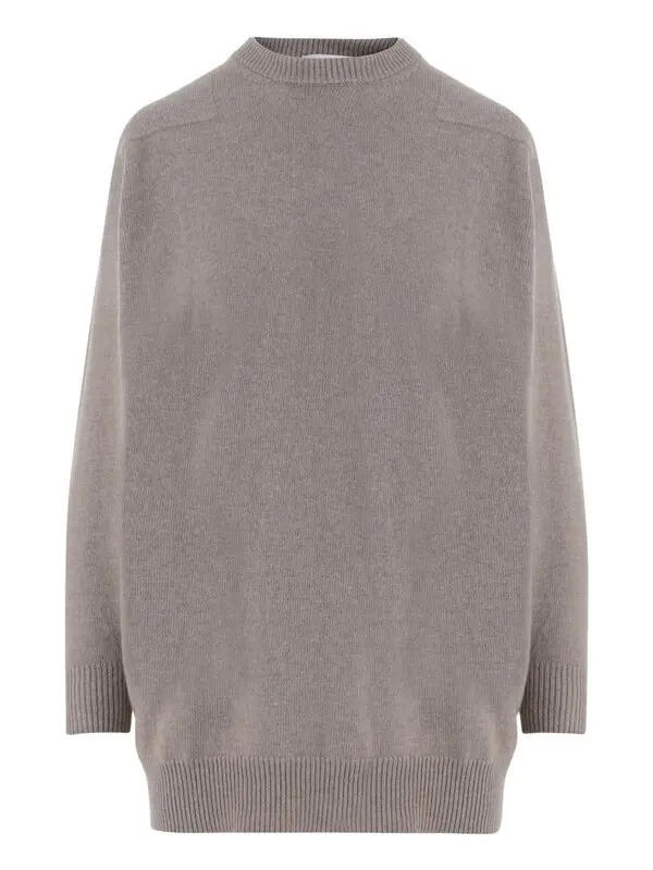 JIL SANDER Long-sleeved Round Neck Sweater - Gray