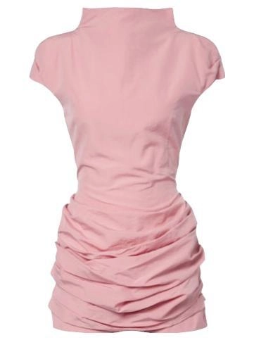 Magda Butrym Draped Cotton And Silk Minidress - Pink