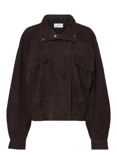 Nour Hammour Suede Blouson Jacket - Black