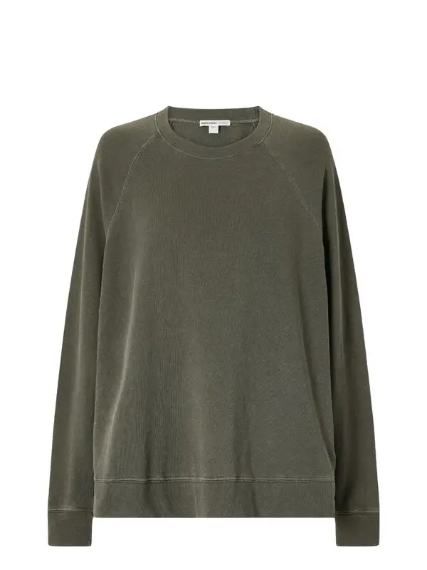 JAMES PERSE Cotton-jersey Crewneck Sweatshirt - Black
