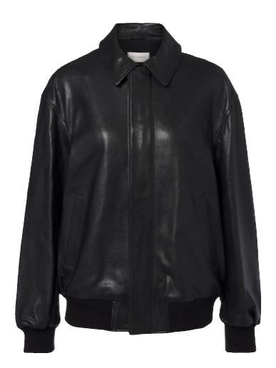 Nour Hammour Toyen Leather Blouson Jacket - Black