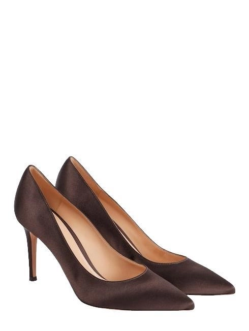 GIANVITO ROSSI Satin Pointed Toe Pumps - Multicolor