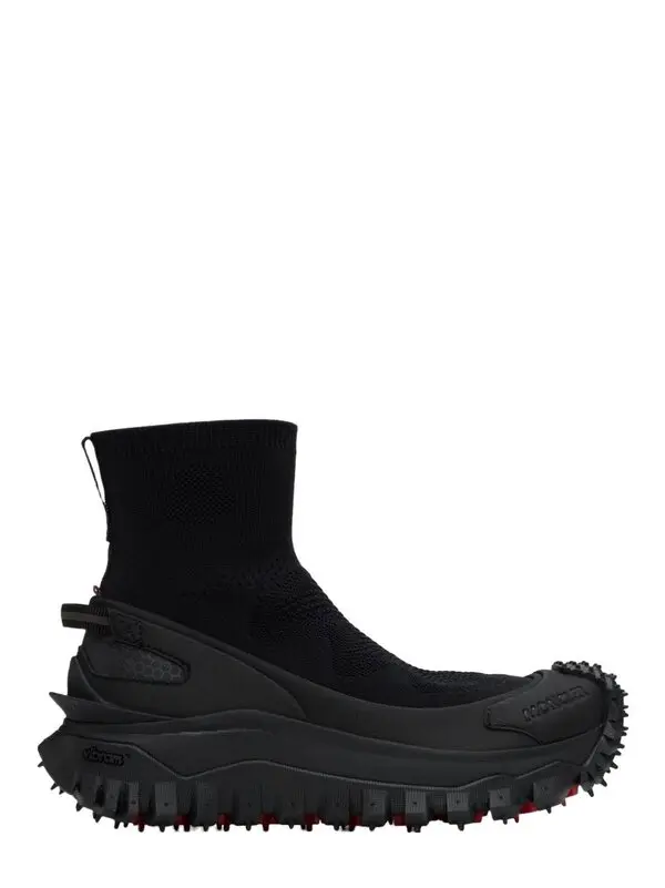 Moncler Trailgrip Knit High Top Sneakers - Black