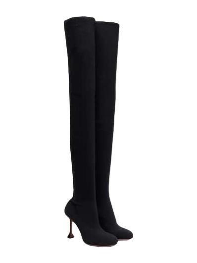 Amina Muaddi Over-the-knee Boots - Black