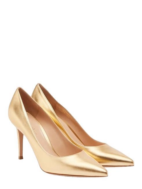 GIANVITO ROSSI Solid Leather Pumps - Nude