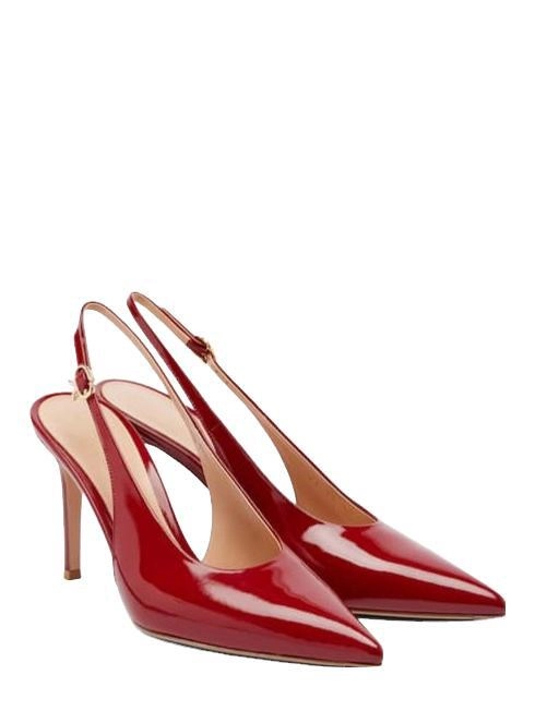 GIANVITO ROSSI Patent Leather Slingback Pumps - Red