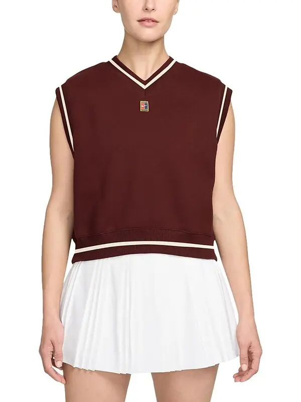 Nike Court Collection Fleece Tennis Vest - Mystic Dates