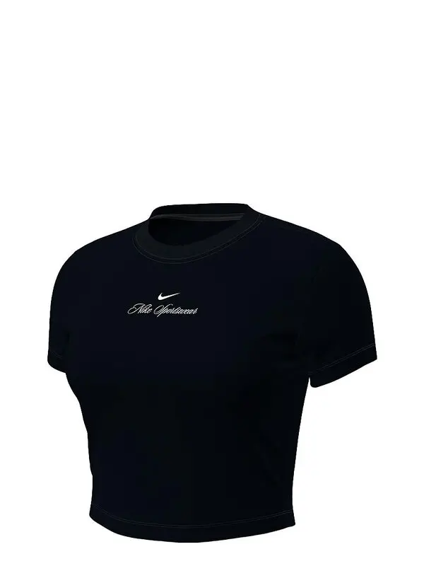 Nike Sportswear Chill Knit Slim Cropped T Shirt - Black