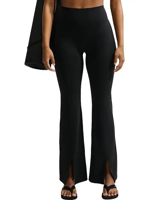 Nike Zenvy Dri-fit High Waisted Flared Leggings - Black/cool Grey
