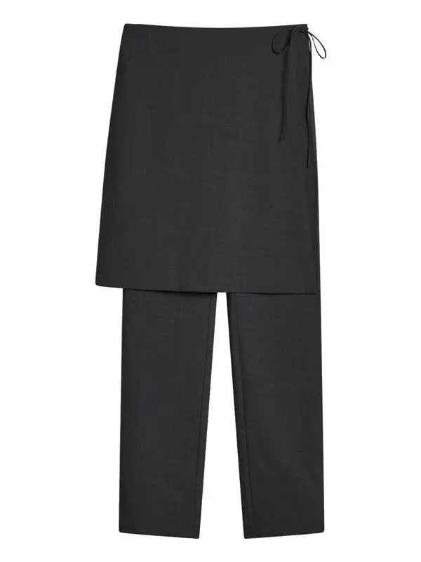 ST. AGNI Wool Sarong Pants - Dark Graphite