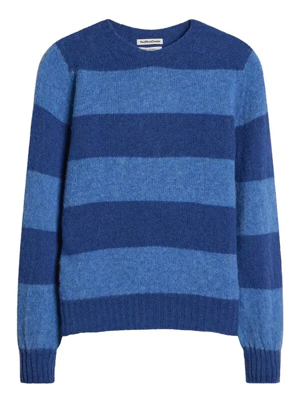 You Must Create Suedehead Stripe Knit - Blue