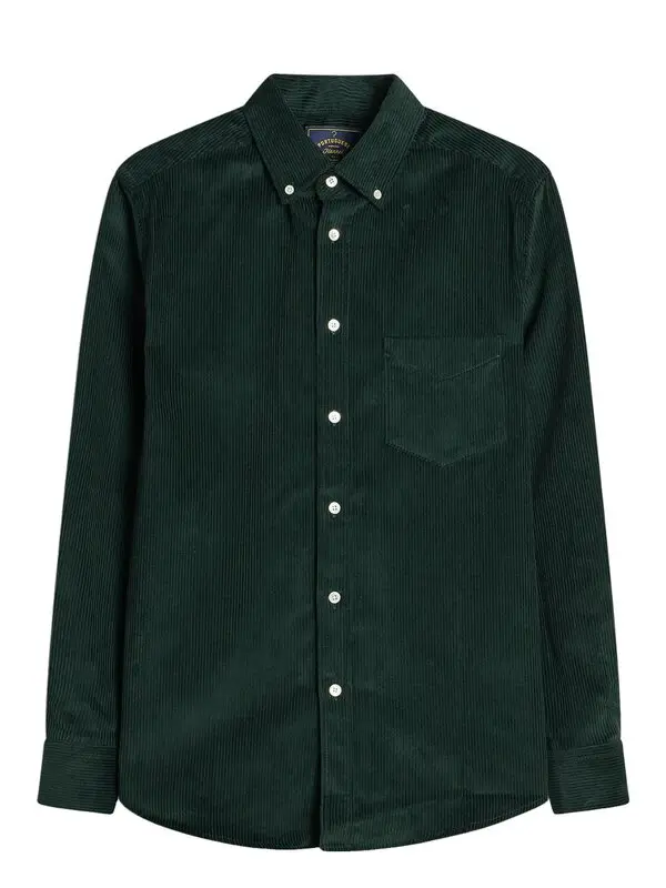 Portuguese Flannel Lobo Button Down Corduroy Shirt - Green
