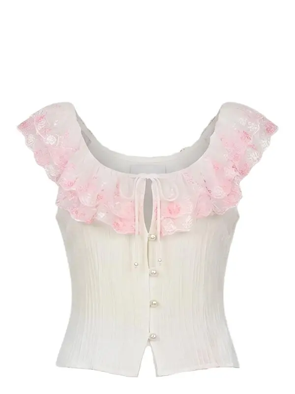 GLAM ON YOU Alba Top - White