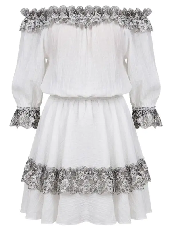 GLAM ON YOU Eira Short Dress - White