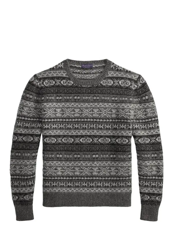 Ralph Lauren Fair Isle Cashmere-blend Sweater - Grey Multi