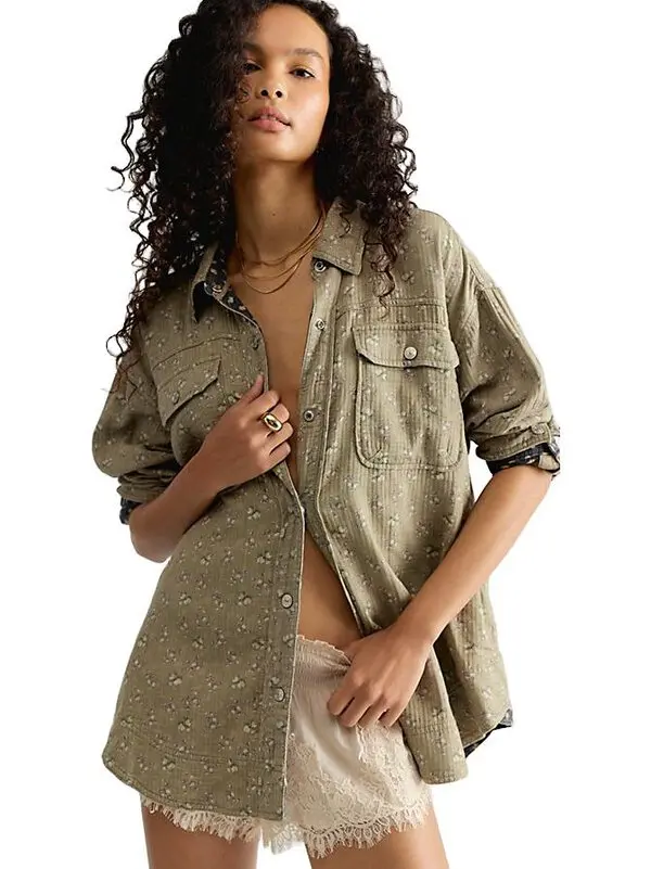 Free People We The Free Rose Garden Top - Sage Combo