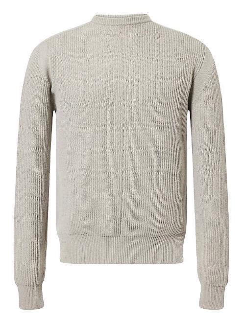 Rick Owens Fisherman Crew-neck Wool Jumper - Pearl
