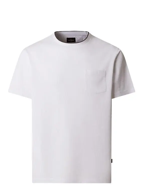 HACKETT Round-neck Short-sleeve Cotton T-shirt - Optic White