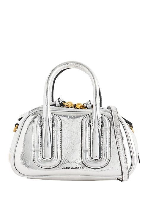 Marc Jacobs Micro Bauletto Leather Top-handle Bag - Silver