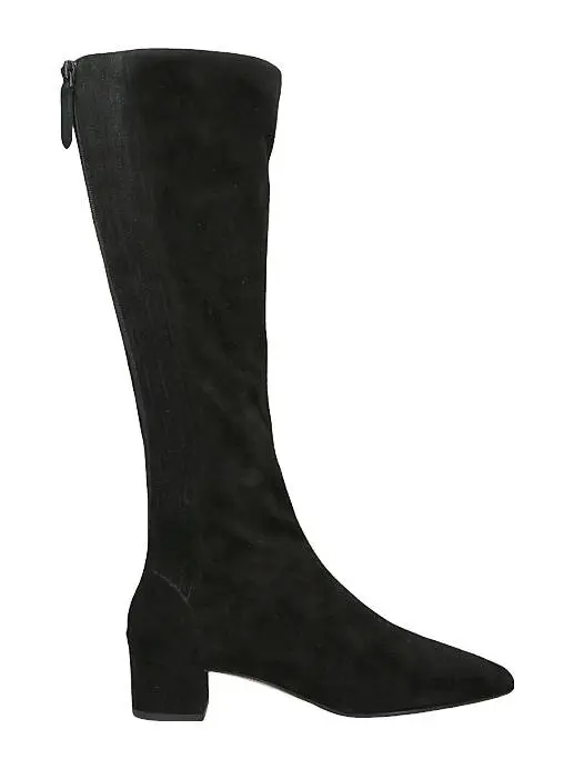 AQUAZZURA Saint Honore 35 Suede Knee-high Boots - Black