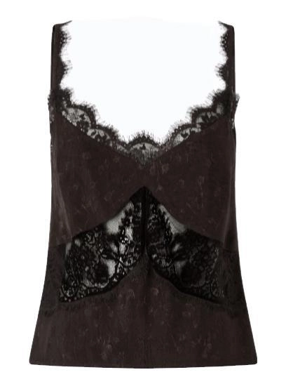 Pinko Lace Trim Camisole Top - Brown
