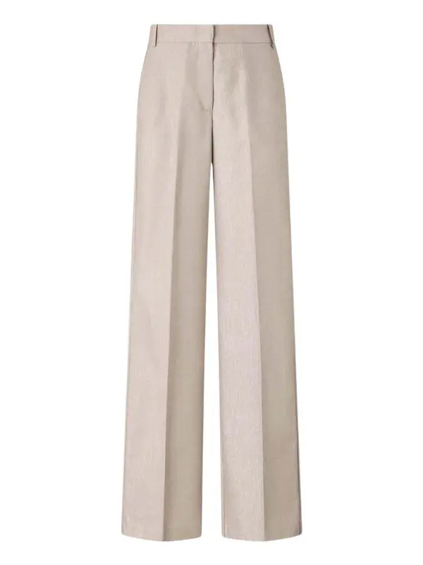 Pinko Metallic Pressed-crease Trousers - Light Brown