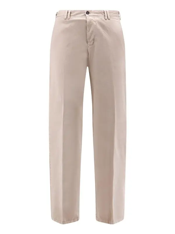 PT TORINO Belt-loops Double-pocket Trousers - Beige