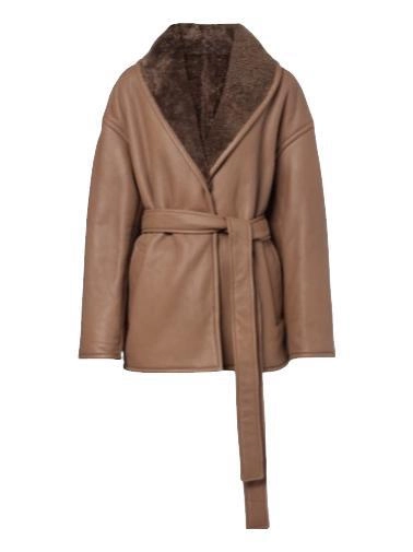 JOSEPH Shearling-lined Leather Coat - No