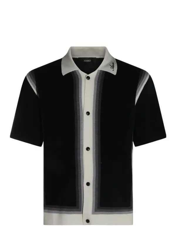Amiri Knitted Short Sleeve Cardigan - Black