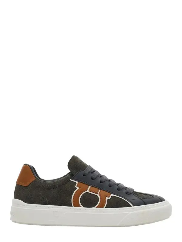 FERRAGAMO Thor 3 Gancini Sneakers - Gray