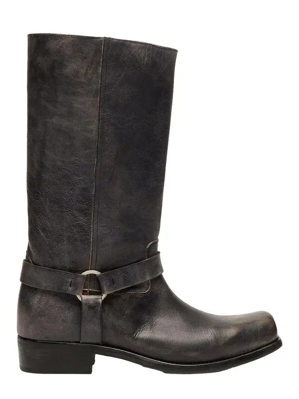 GOLDEN GOOSE Biker Square - Black