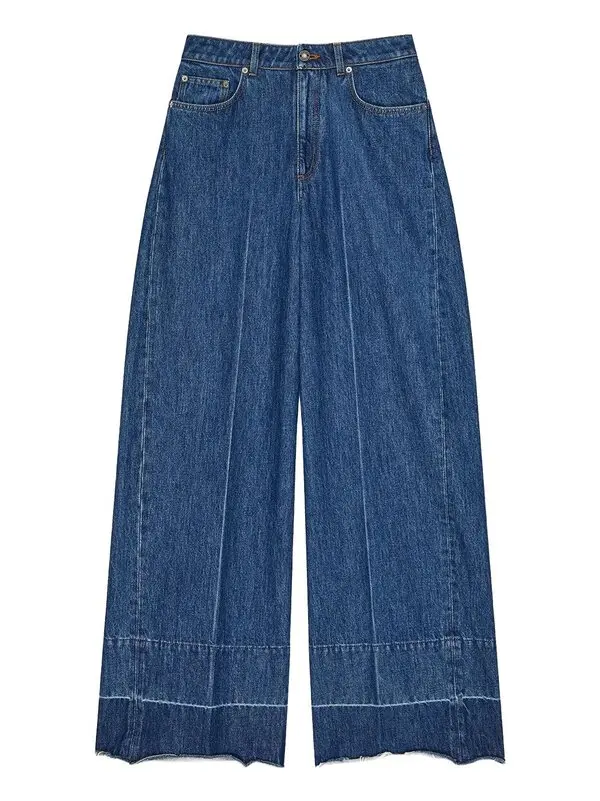 Givenchy 5 Pockets Wide-leg Jeans - Blue