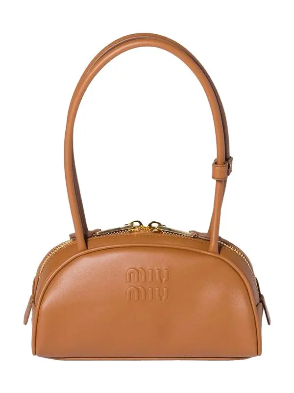 Miu Miu Beau Softy Small Leather Bag - Brown