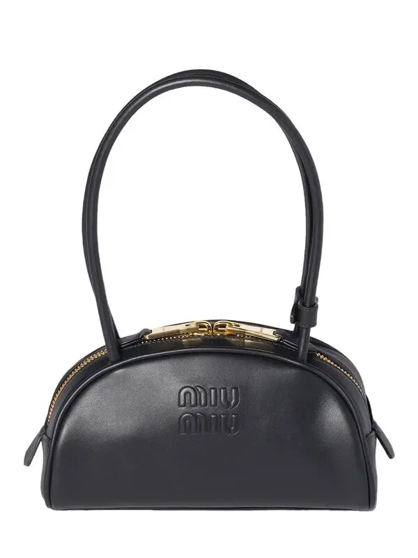 Miu Miu Beau Soft Small Leather Bag - Black