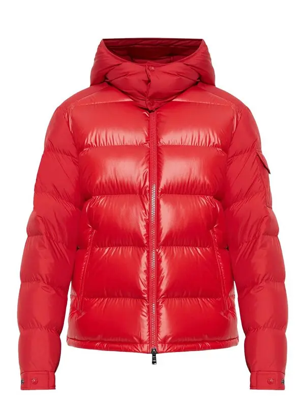 Moncler Maya Hooded Down Jacket - Red