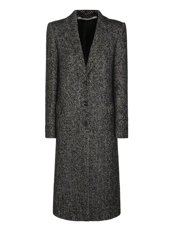 Tagliatore Cappotto Amanda Motivo Spigato - Black