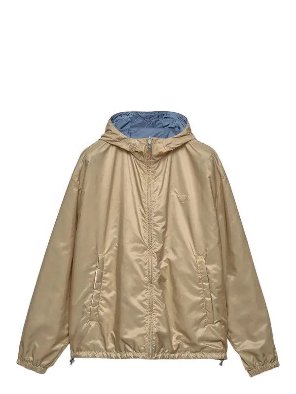 Prada Re-nylon Reversible Hooded Jacket - Brown