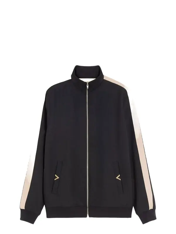 Valentino Garavani Nylon Sweatshirt With Vgold - Black