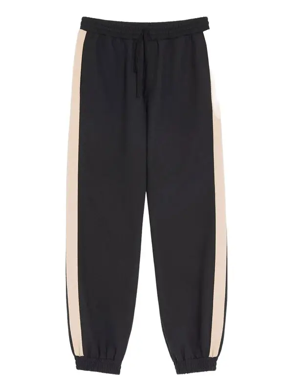 Valentino Garavani Nylon Trousers With Vgold - Black