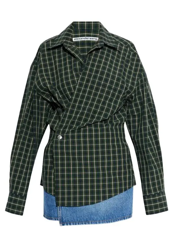 Alexander Wang Mini Wrap Dress - Green